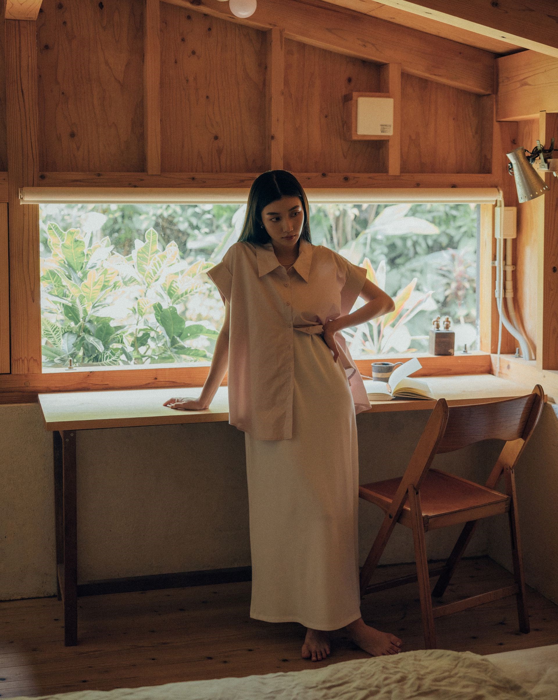 PROJECT.M 華夫格-方領長版洋裝 ｜ MEIER.Q 打造簡約永恆感