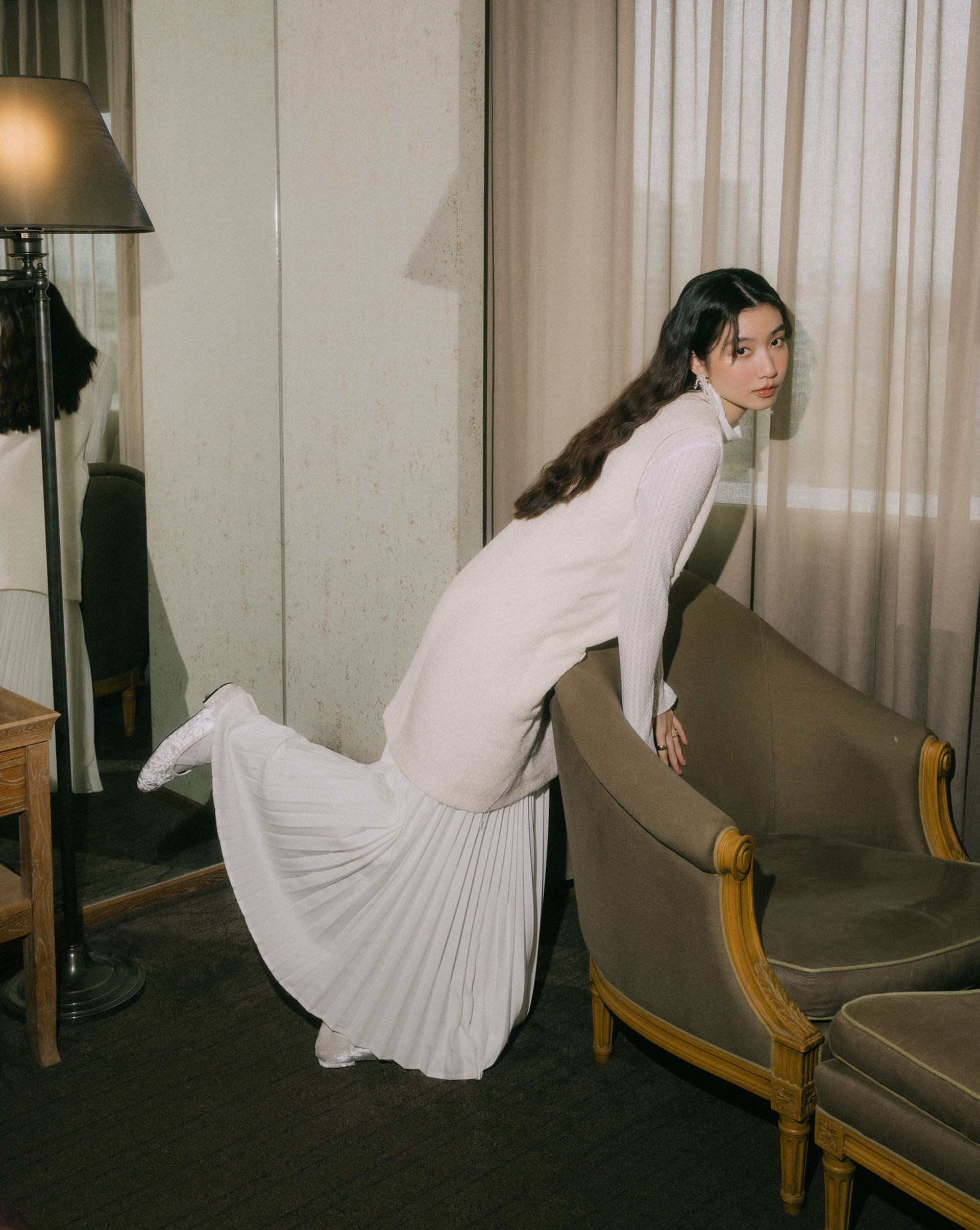 小香風織紋雙排釦背心洋裝 ｜ MEIER.Q 打造簡約永恆感