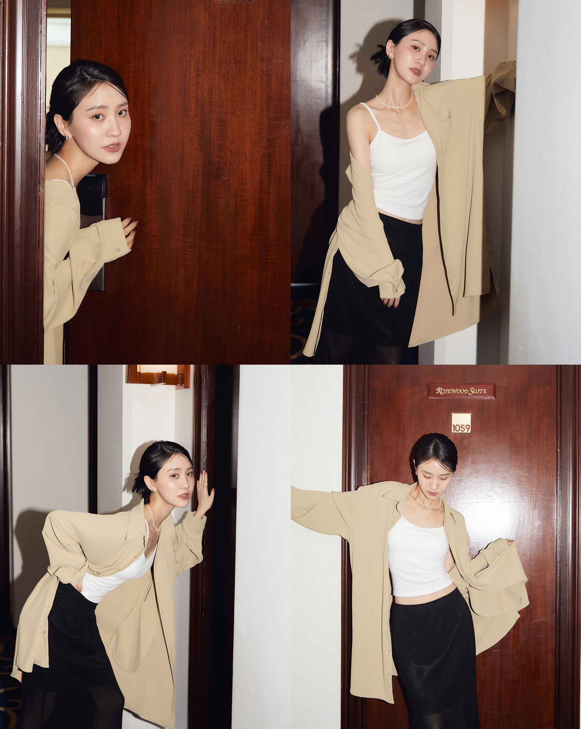 ethereal_u 垂墜感雪紡排釦長版襯衫 ｜ MEIER.Q 打造簡約永恆感