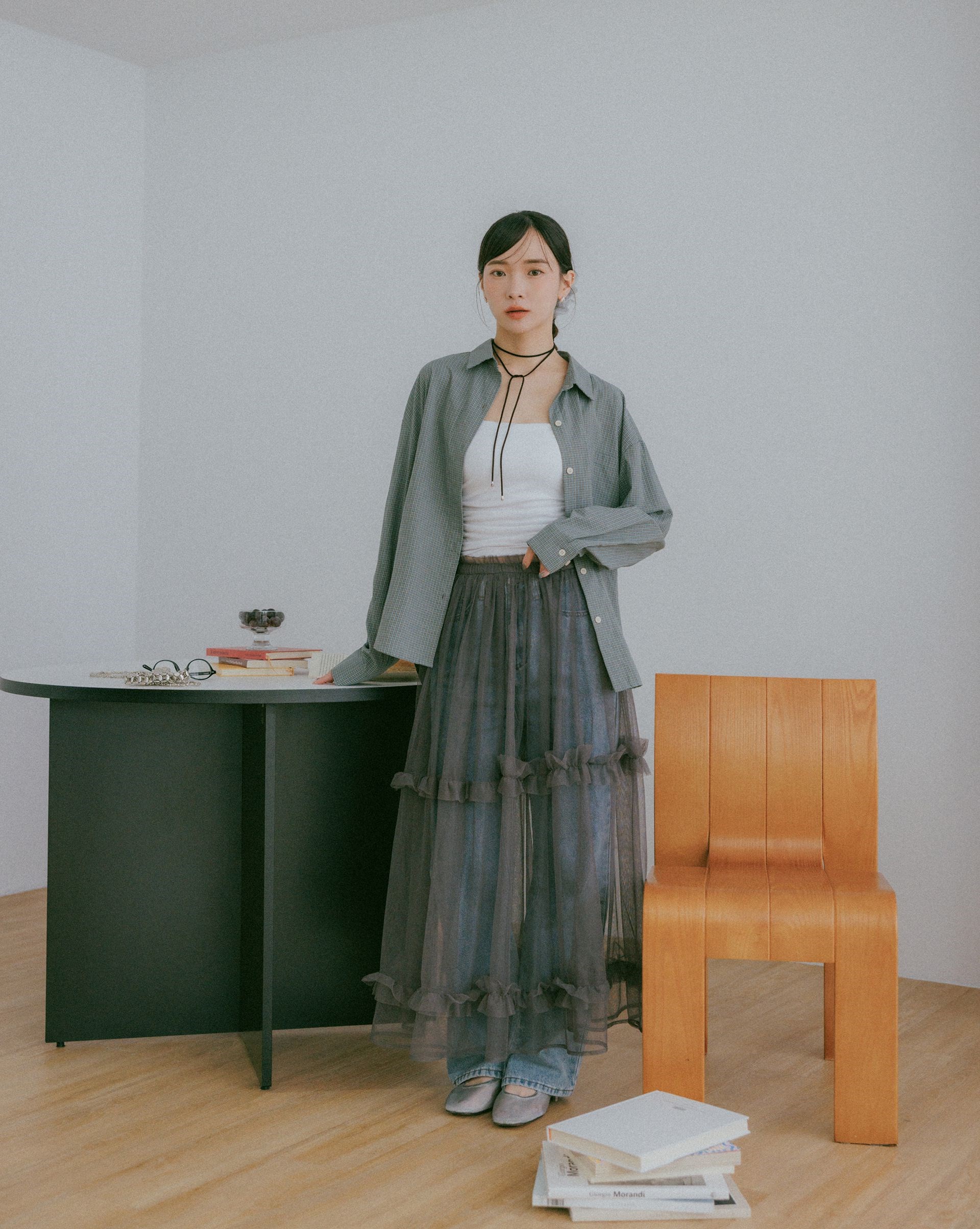 PROJECT.M 細肩抓皺平口BRA TOP ｜ MEIER.Q 打造簡約永恆感