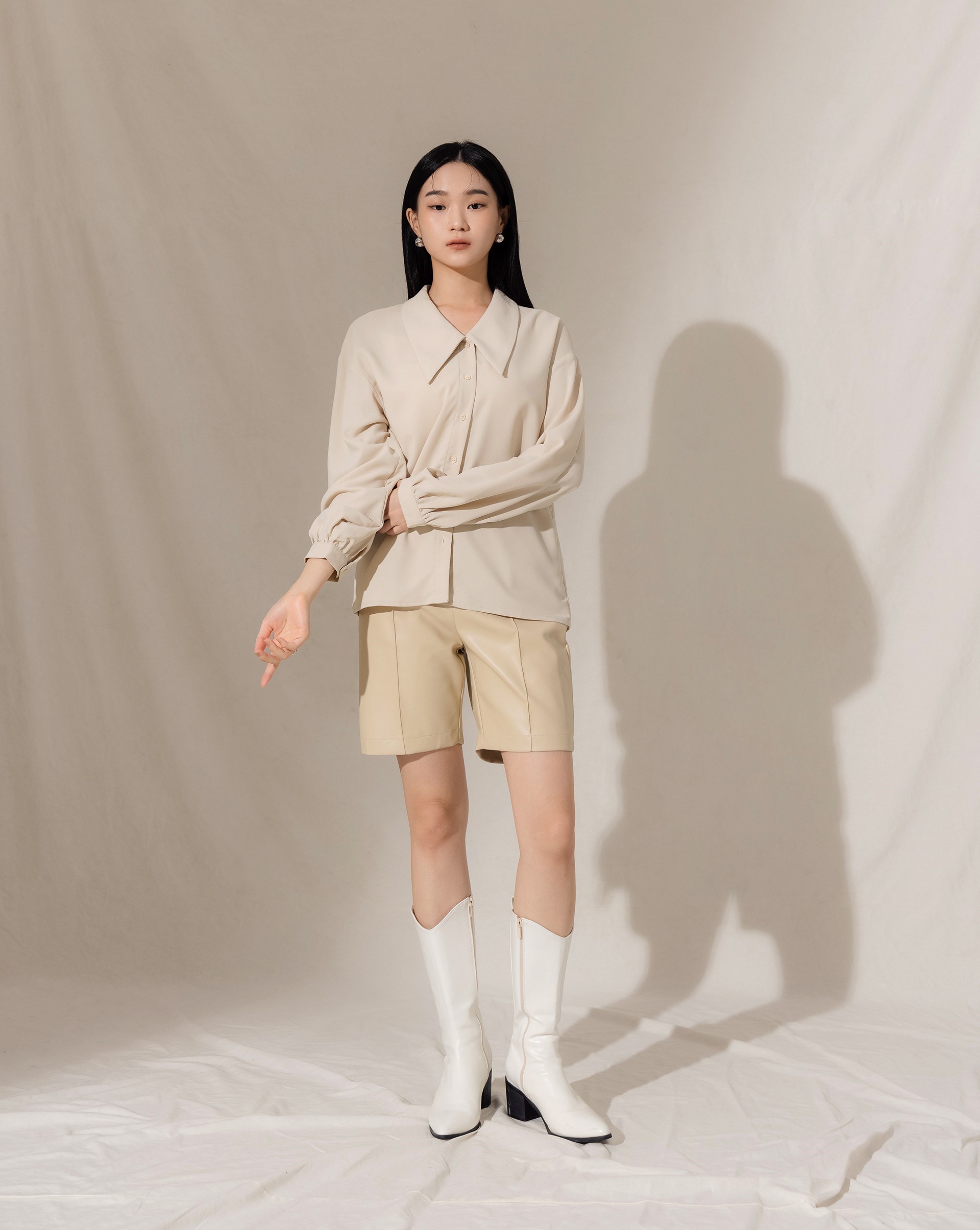 大領片造型雪紡襯衫 ｜ MEIER.Q 打造簡約永恆感