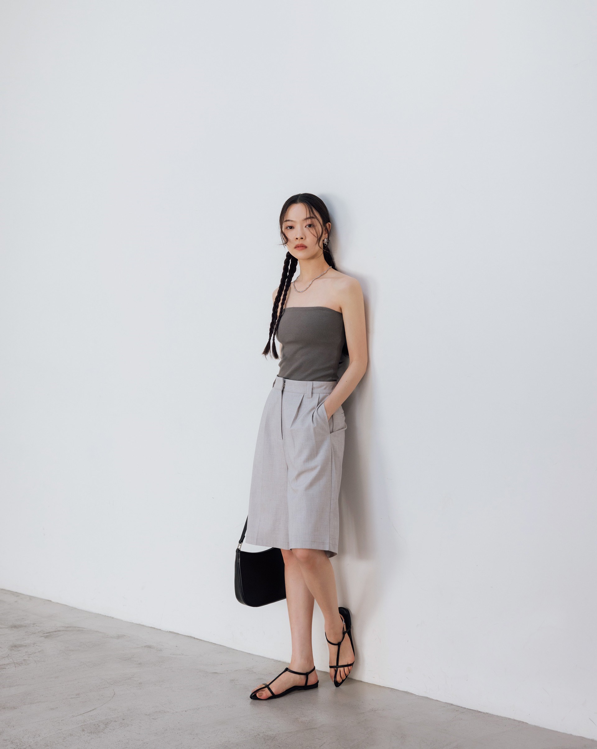 PROJECT.M 羅紋平口細肩帶BRA TOP ｜ MEIER.Q 打造簡約永恆感